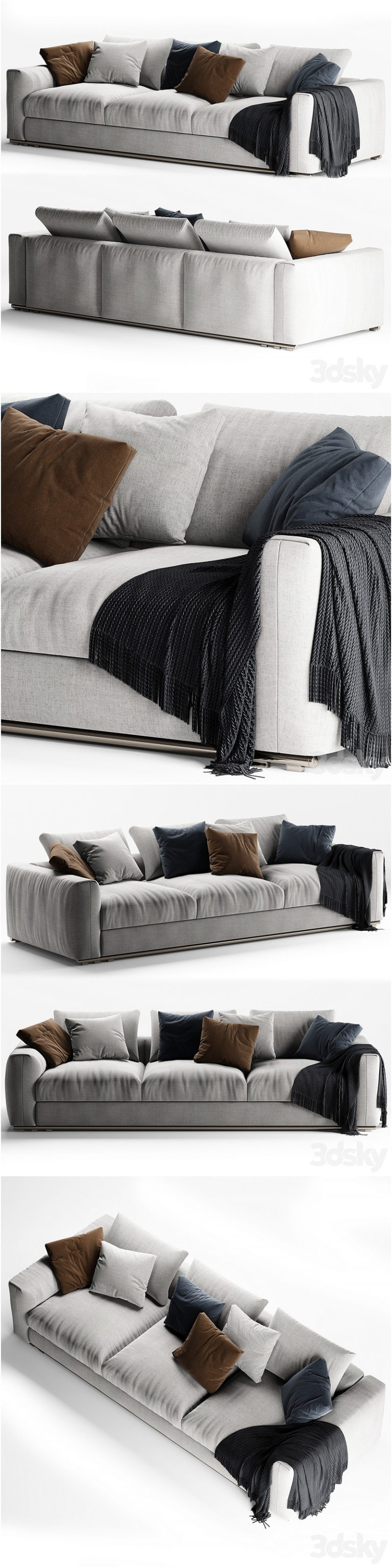 Desire FX 3d models | Flexform Asolo 3 seater sofa – 3D Model