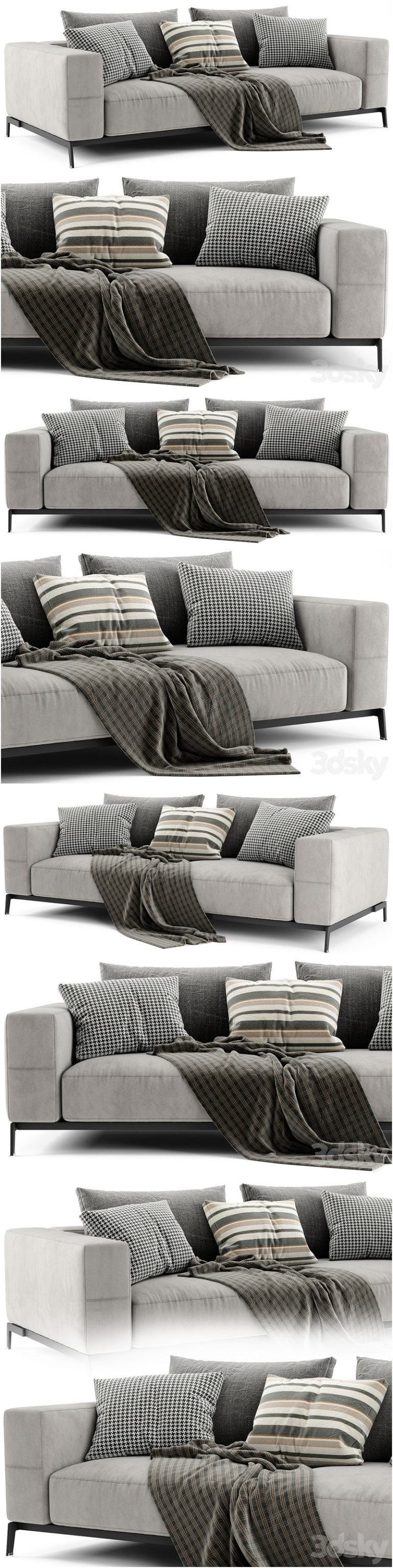 Desire FX 3d models | Flexform Ettore 2 Seats Sofa – 3D Model