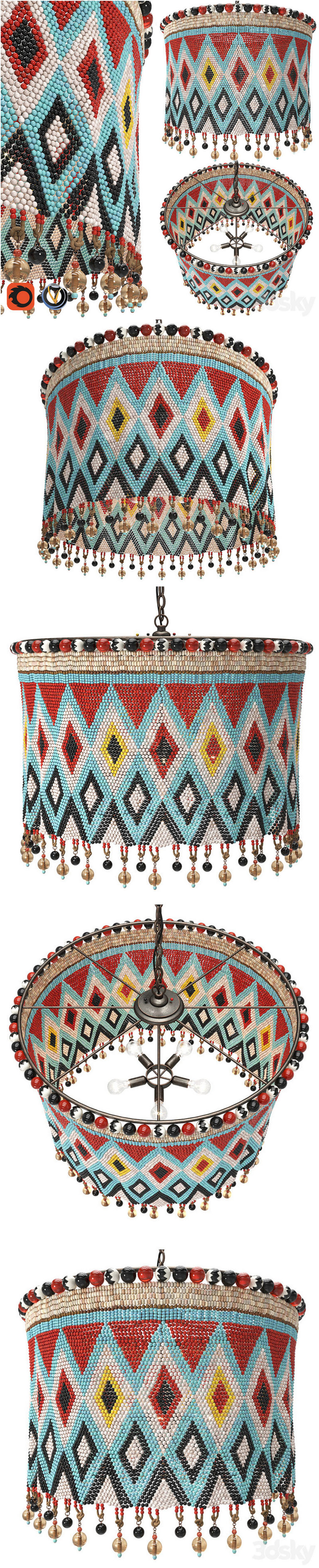 Desire FX 3d models | Handmade Chandelier of Beads – 3D Model