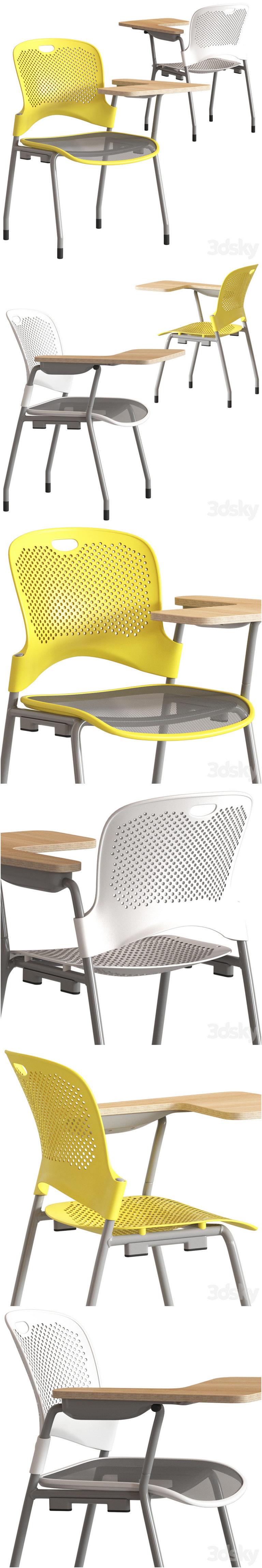 Desire FX 3d models | Herman Miller Caper Stacking Chair with table ...
