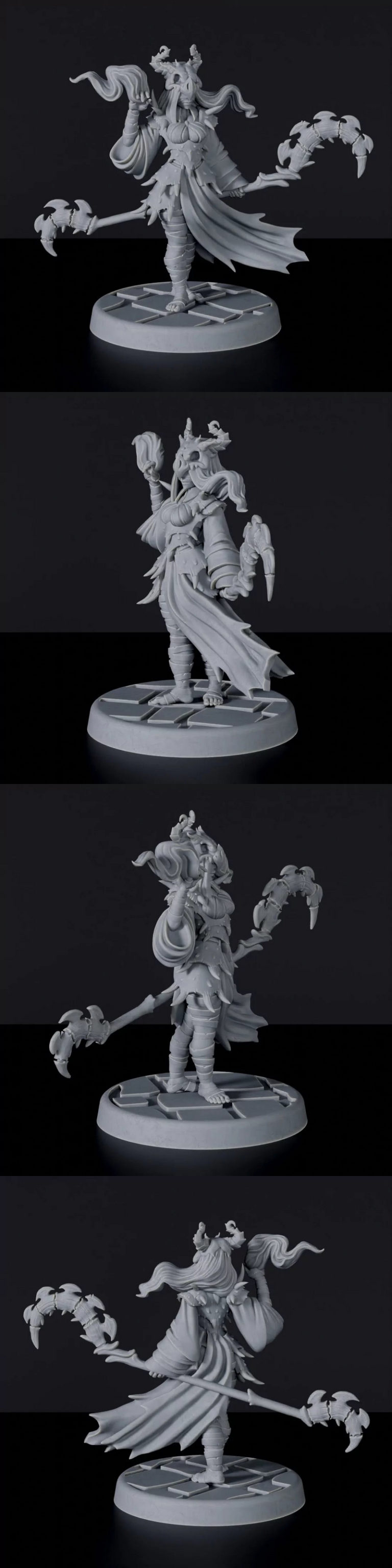 Desire FX 3d models | Human Female Warlock A – 3D Print Model