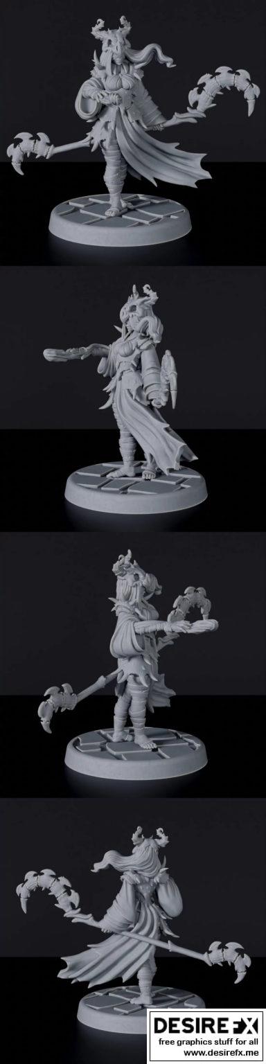 Desire FX 3d models | Human Female Warlock B – 3D Print Model