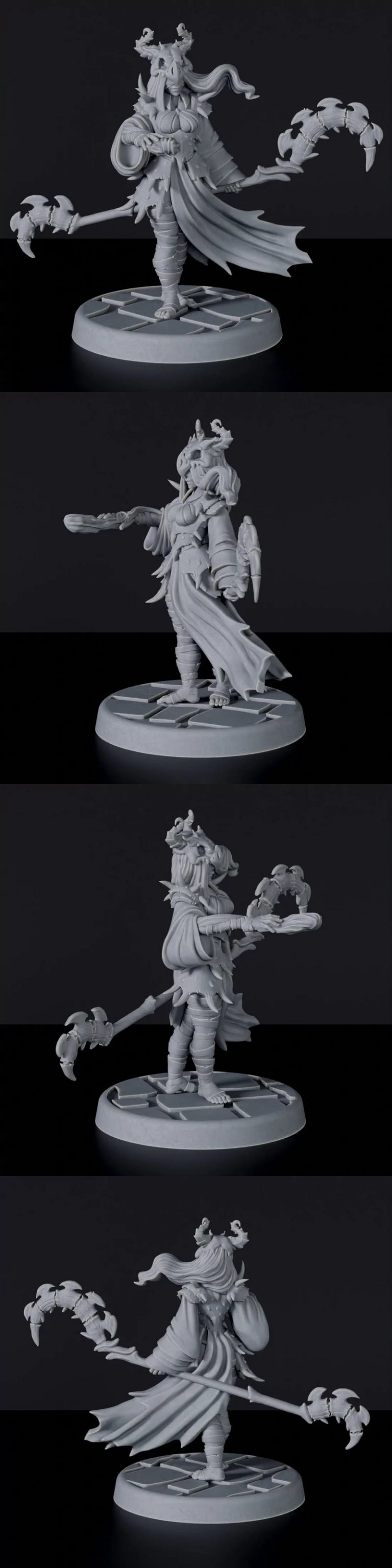 Desire FX 3d models | Human Female Warlock B – 3D Print Model
