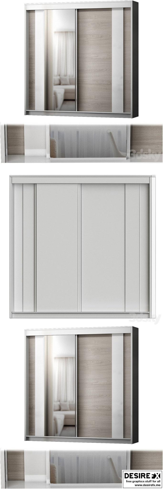 Desire FX 3d models | Modern 2 Door Sliding Wardrobe Hokku Designs ...