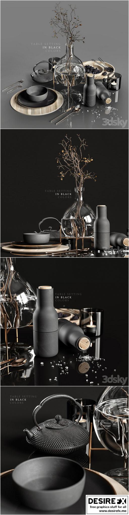 Desire FX 3d models | Modern table setting – 3D Model