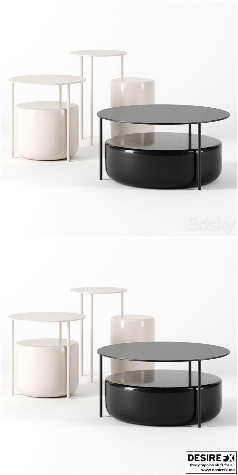 Desire FX 3d models | Pair tables by Mobel copenhagen – 3D Model