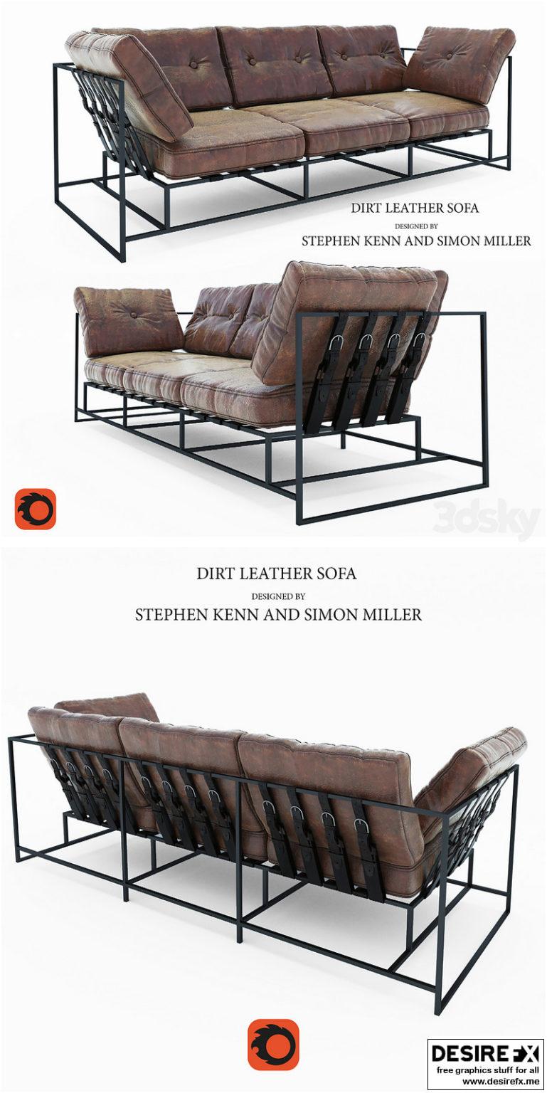 Desire FX 3d models | Sofa Dirt Leather Sofa – 3D Model