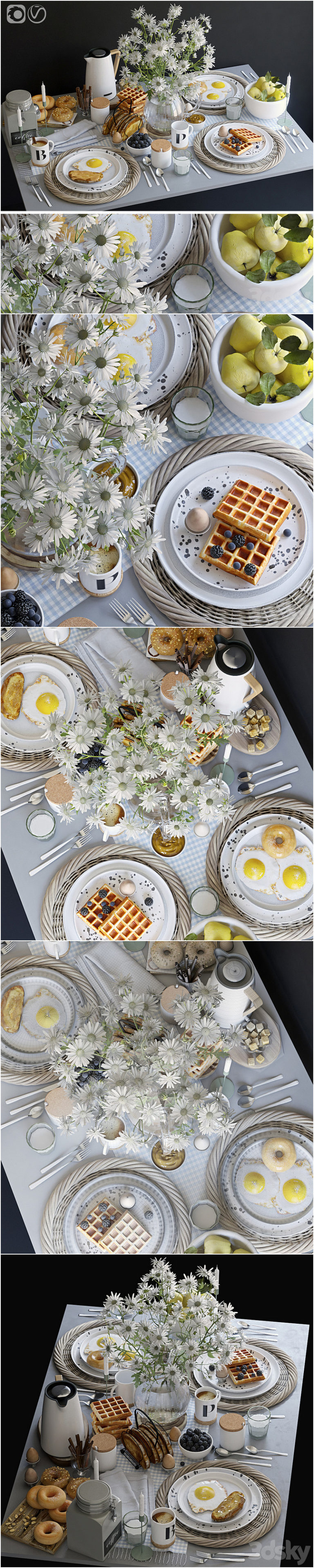 Desire FX 3d models | Table setting 36. Breakfast – 3 – 3D Model