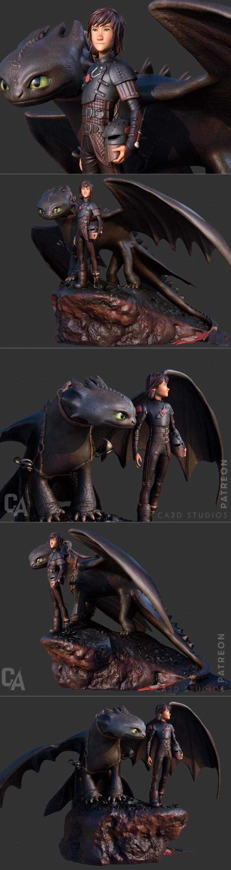 Desire FX 3d models | Ca 3d Studios – Toothless Hiccup – 3D Print Model STL