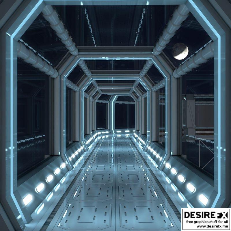 Desire FX 3d models | Modular Corridor V2 Low-poly 3D model