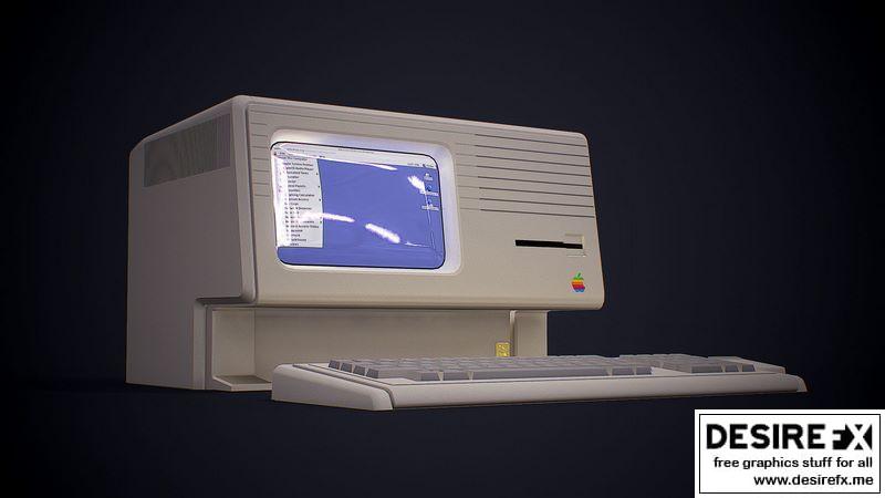 Desire FX 3d models | Apple macintosh xl old computer Low-poly 3D model