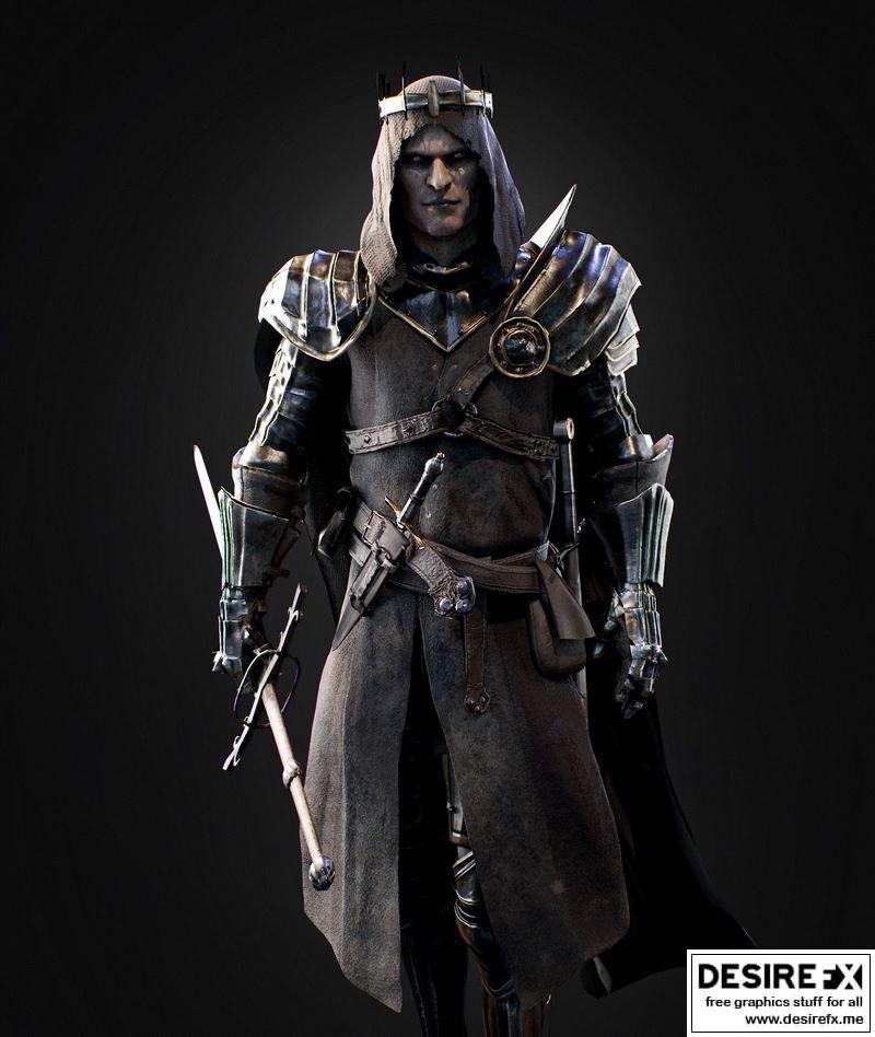 Desire FX 3d models | Dark Age Knight – Game ready Low-poly 3D model