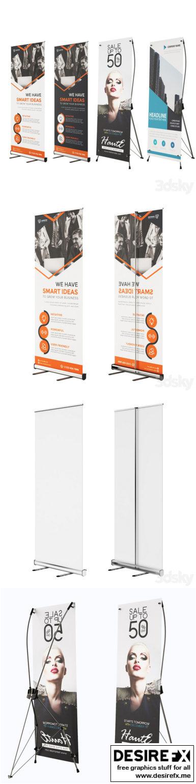 Desire FX 3d models | Advertising Banner Stands – 3D Model