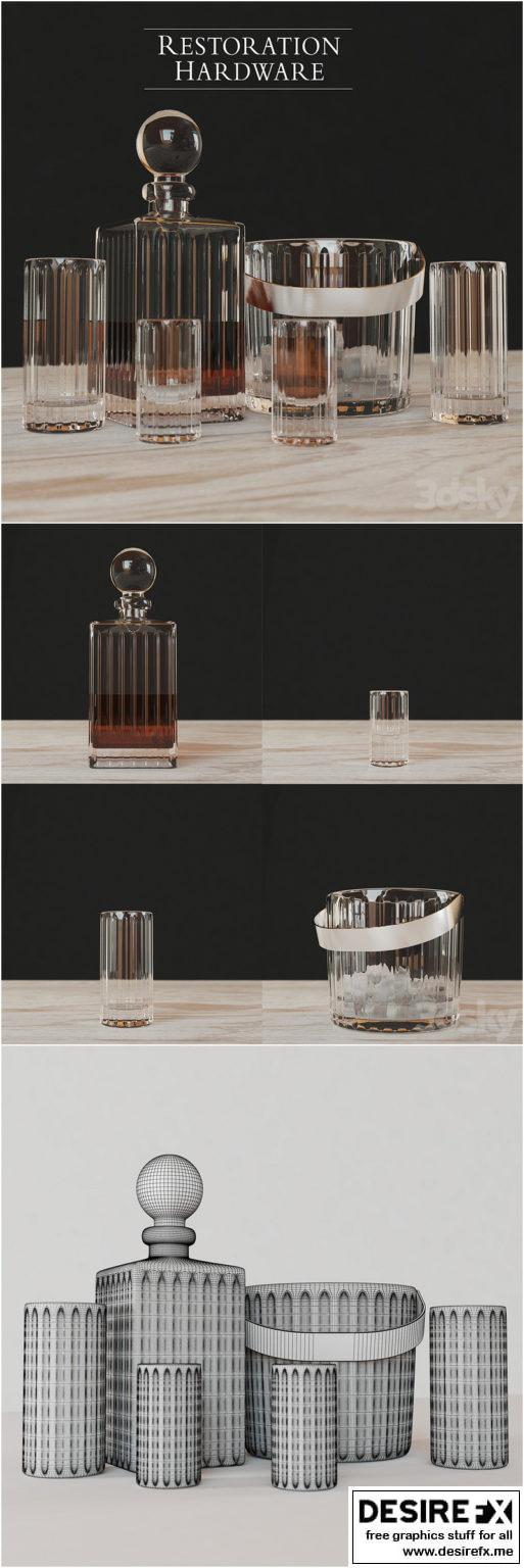Desire FX 3d models | BOULEVARD CUT CRYSTAL BARWARE SET – 3D Model