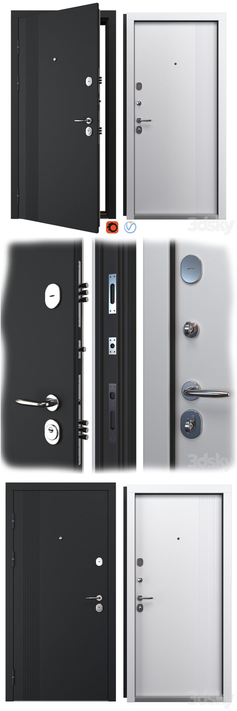 Desire FX 3d models | Entrance metal door Status (Bulat) – 3D Model