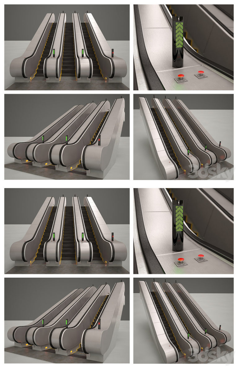 Desire FX 3d models | Escalator for subway – 3D Model