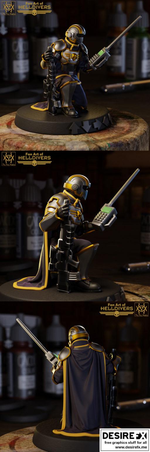 Desire FX 3d models | Helldivers Pose 03 – 3D Print Model