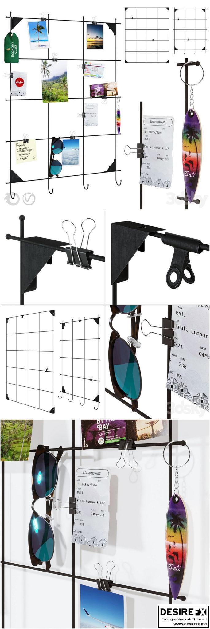 Desire FX 3d models | IKEA wall grilles with decor (2 pcs.) – 3D Model