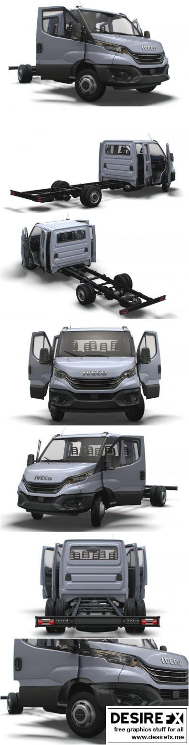 Desire FX 3d models | Iveco Daily Crew Cab L5 Chassis 2023 – 3D Model