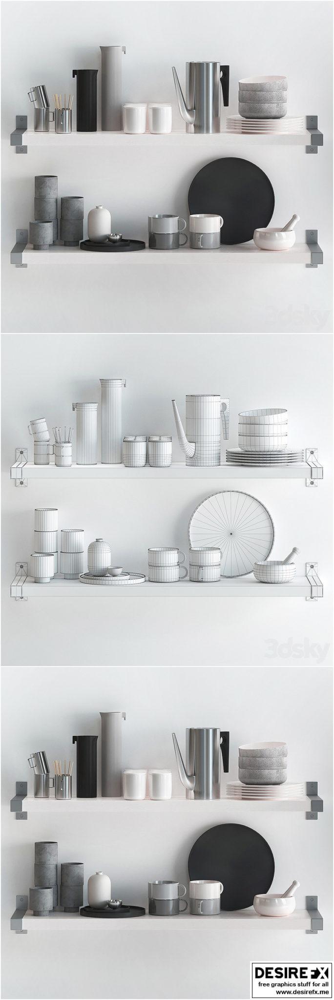 Desire FX 3d models | Kitchen decor set 02 – 3D Model