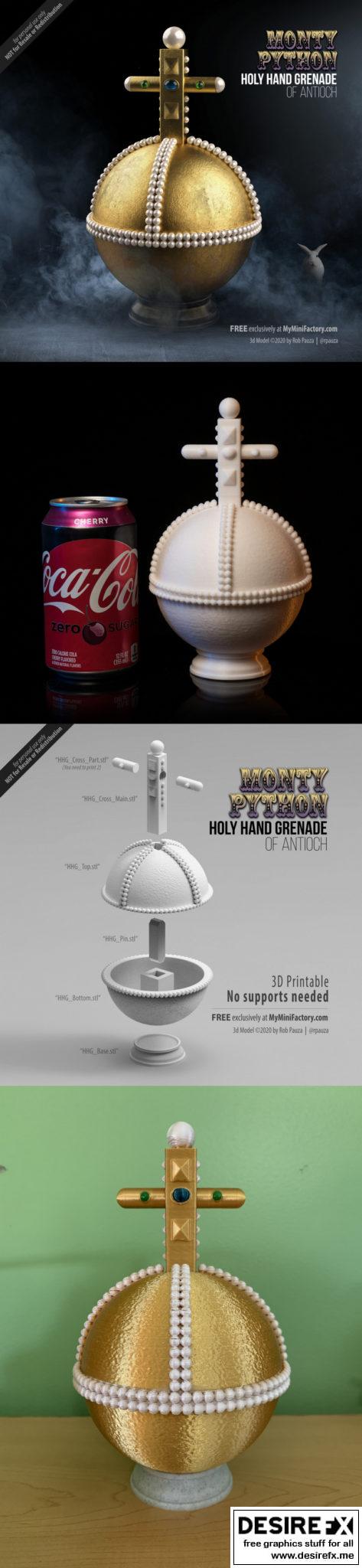 Desire FX 3d models | Monty Python Holy Hand Grenade of Antioch – 3D ...