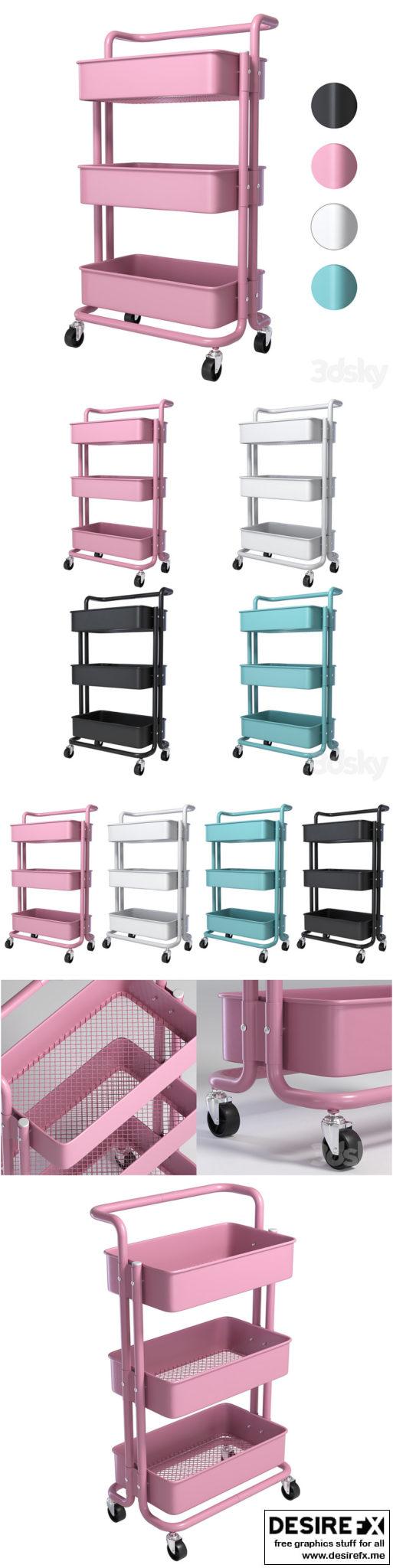 Desire FX 3d models | SPOWAY. Bookcase on wheels, trolley organizer for ...