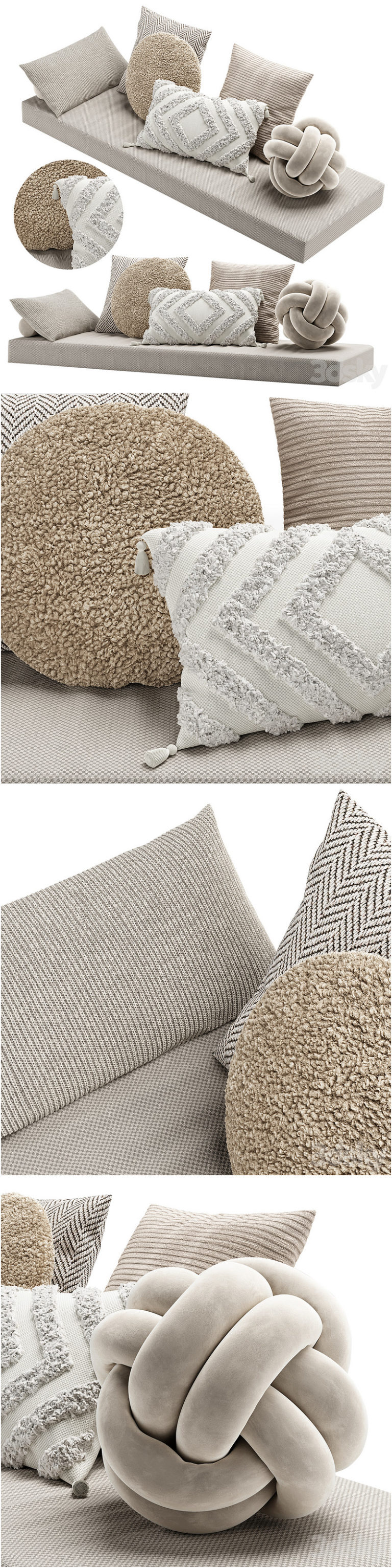 Desire FX 3d models | Set of decorative pillows – 3D Model