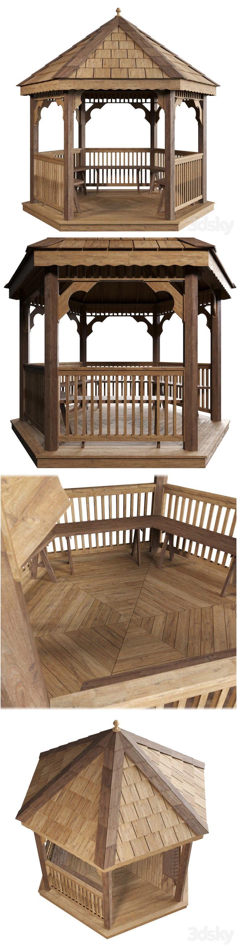 Desire FX 3d models | The gazebo is hexagonal – 3D Model