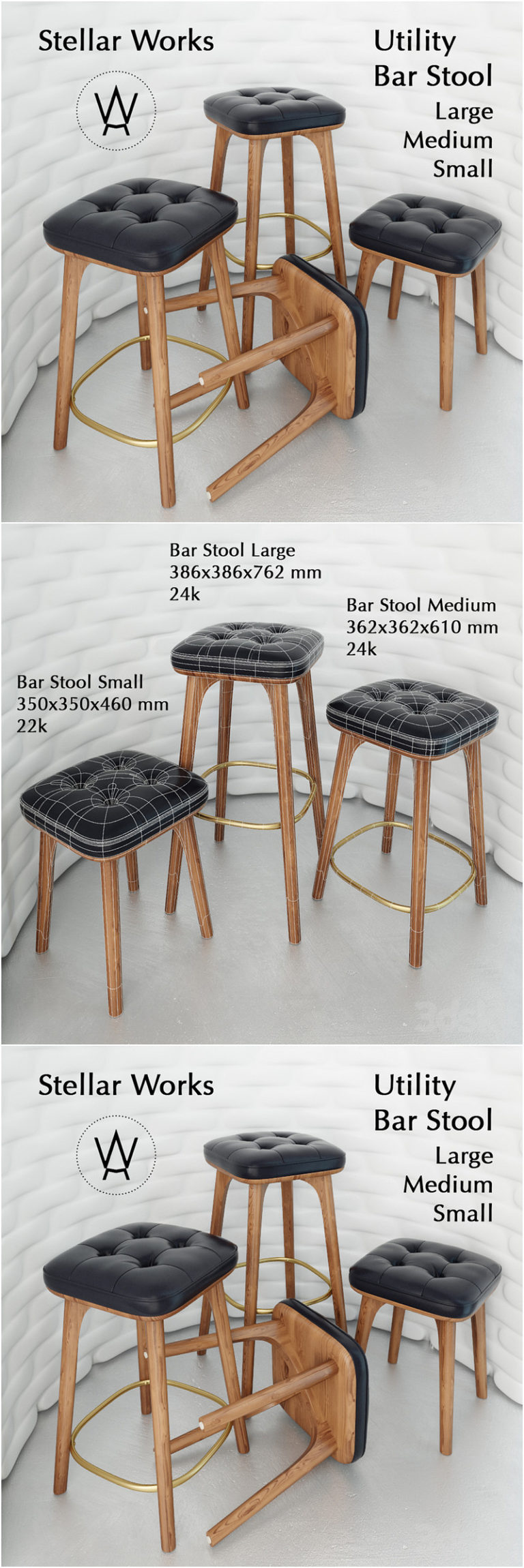Desire FX 3d models | Utility Bar Stool – 3D Model