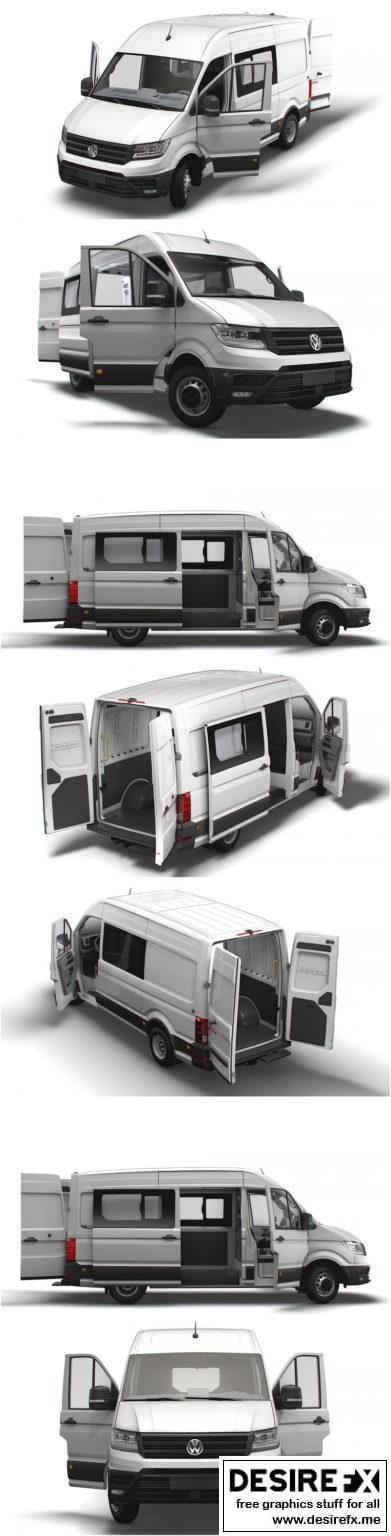 Desire FX 3d models | VW Crafter Combi L2H2 HQ Interior 2023 – 3D Model