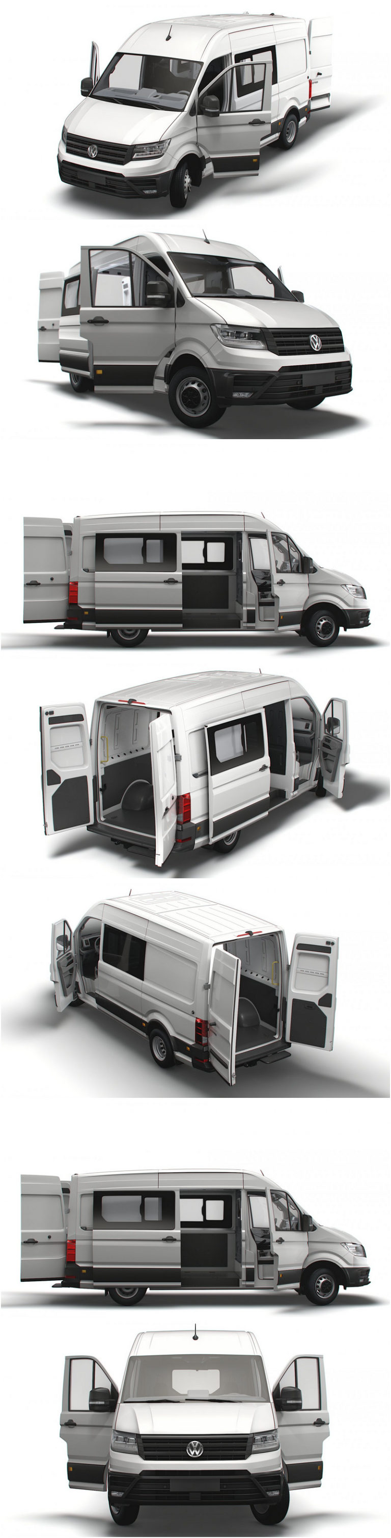 Desire FX 3d models | VW Crafter Combi L2H2 HQ Interior 2023 – 3D Model