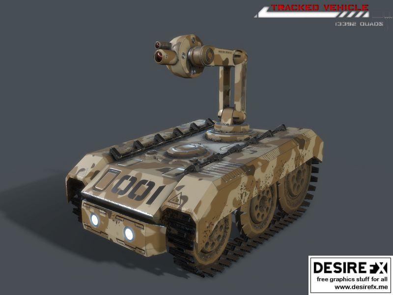 Desire FX 3d models | Tracked Vehicle Low-poly 3D model