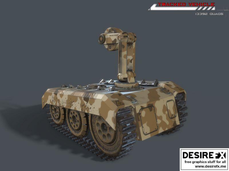 Desire FX 3d models | Tracked Vehicle Low-poly 3D model