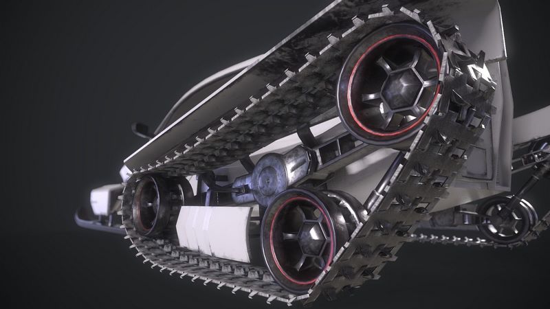 Desire FX 3d models | Snowmobile Low-poly 3D model