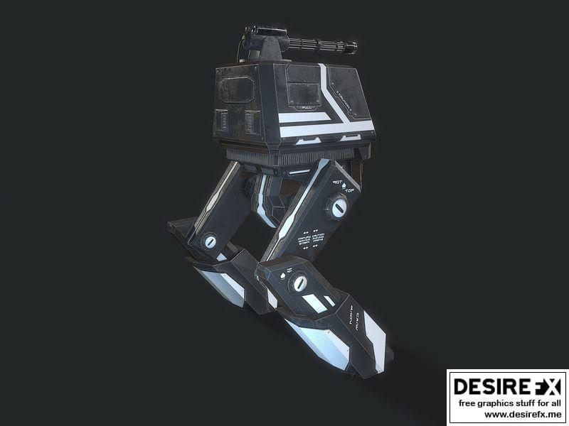 Desire FX 3d models | Scout light Mech Low-poly 3D model