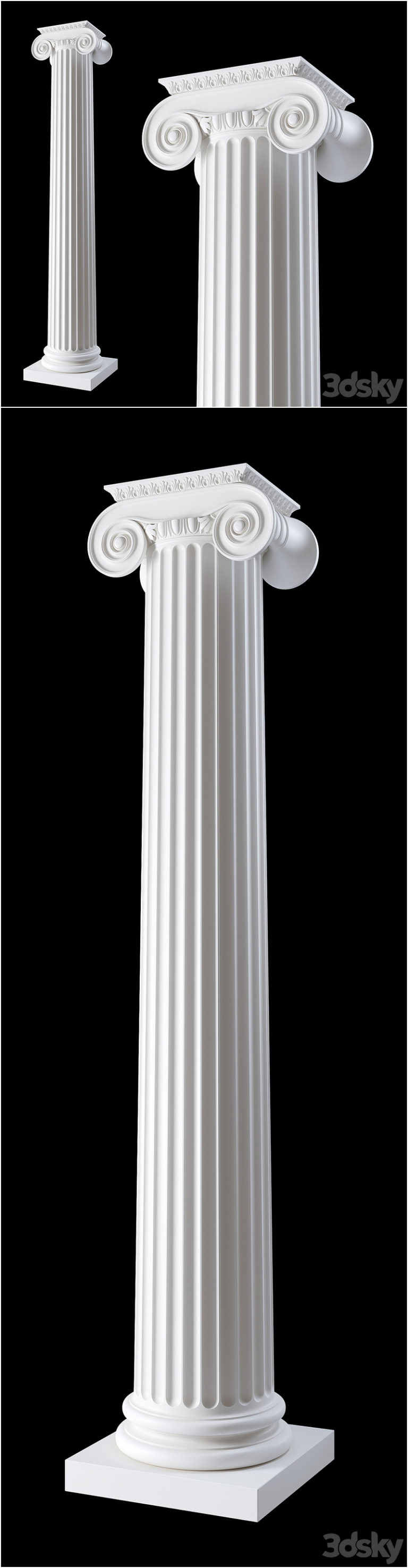 Desire FX 3d models | Column 005. Ionic order – 3D Model