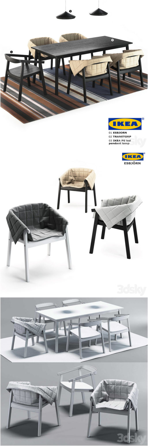 Desire FX 3d models | IKEA (chair Esbjorn. Table Tranetorp. Ikea PS led ...