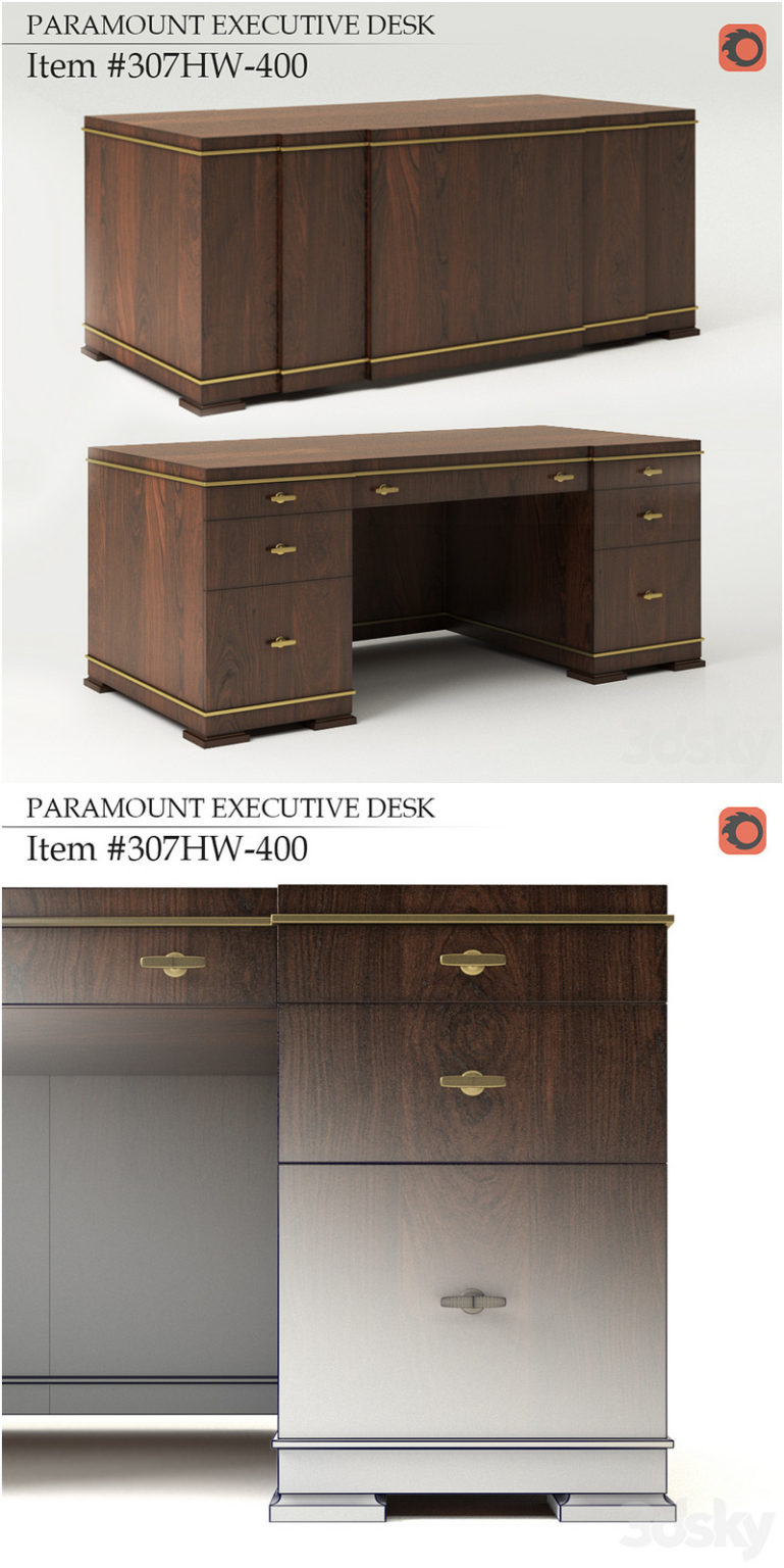 Desire FX 3d models | Lexington – Paramount Executive Desk – 3D Model