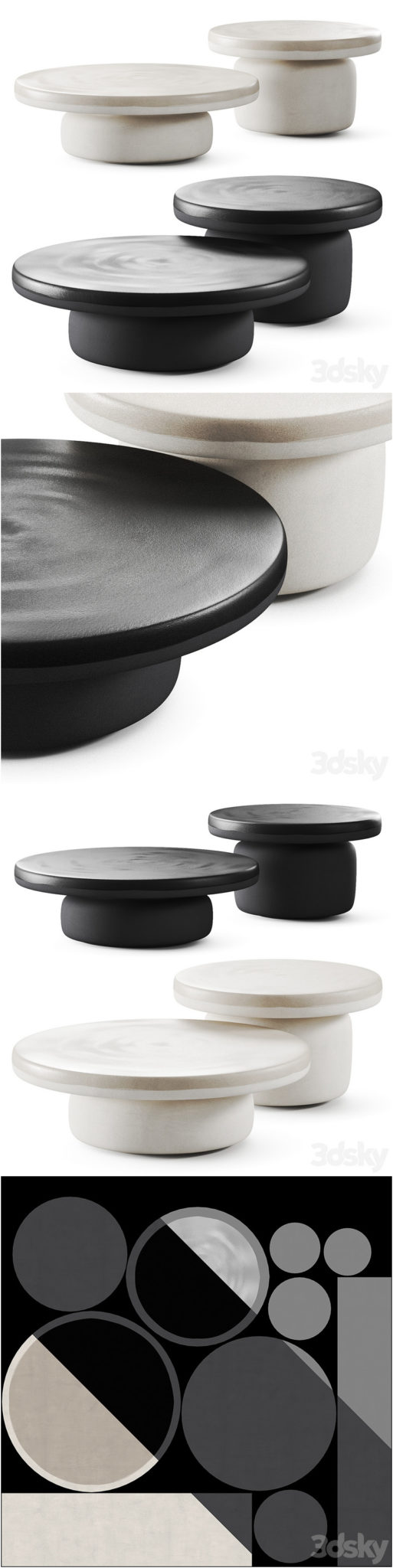 Desire FX 3d models | Poliform Crew Coffee Tables – 3D Model