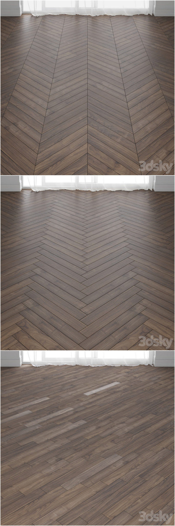 Desire FX 3d models | Virginia Walnut Parquet Floor in 3 types – 3D Model