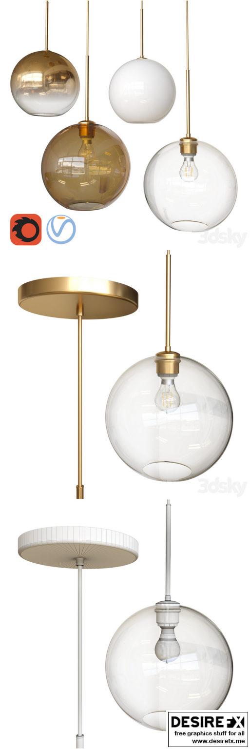 Desire FX 3d models | West Elm Sculptural Glass Globe Pendant – Medium ...