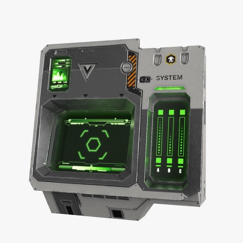 Desire FX 3d models | Sci Fi Scanner Display Low-poly 3D model