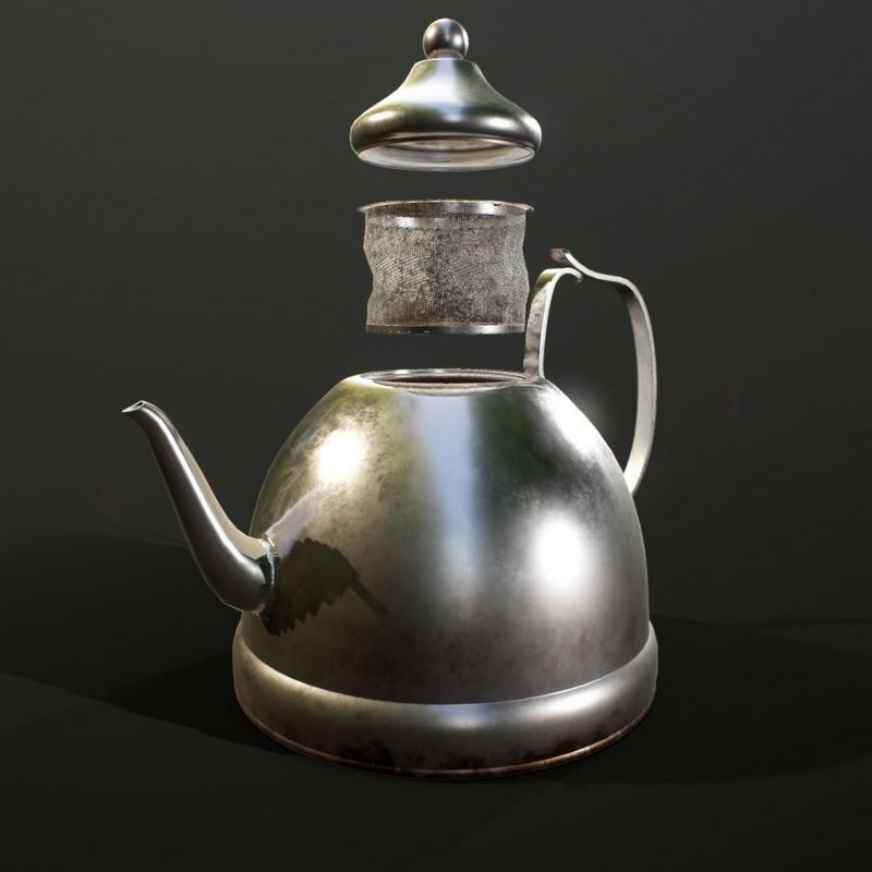 Desire FX 3d models | High Poly Teapot Game Asset 3D model