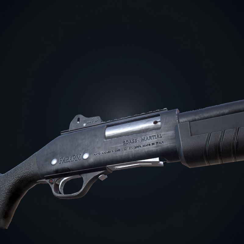 Desire FX 3d models | Fabarm Martial SDASS Low-poly 3D model
