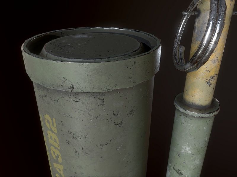 Desire FX 3d models | M2 mine USA WW2 PBR Grenade Low-poly 3D model