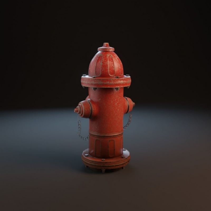 Desire FX 3d models | Fire Hydrant Game Ready Model Low-poly 3D model