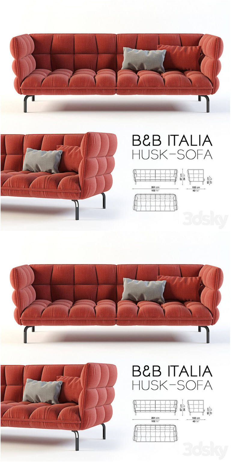 Desire FX 3d models | B&B ITALIA HUSK SOFA – 3D Model
