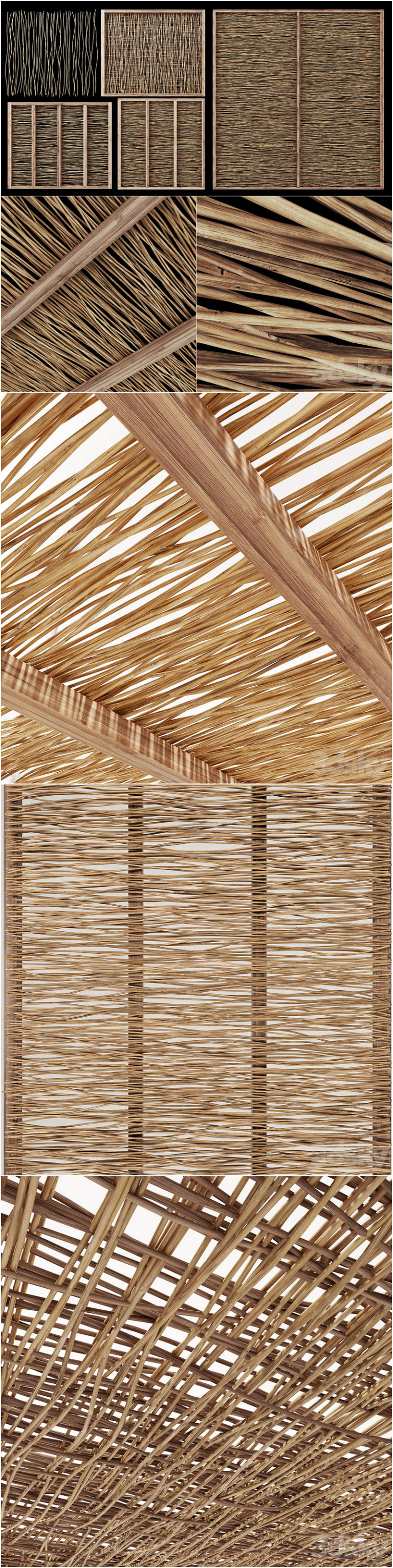 Desire FX 3d models | Ceiling wood thin branch beam n1 Wooden ceiling ...