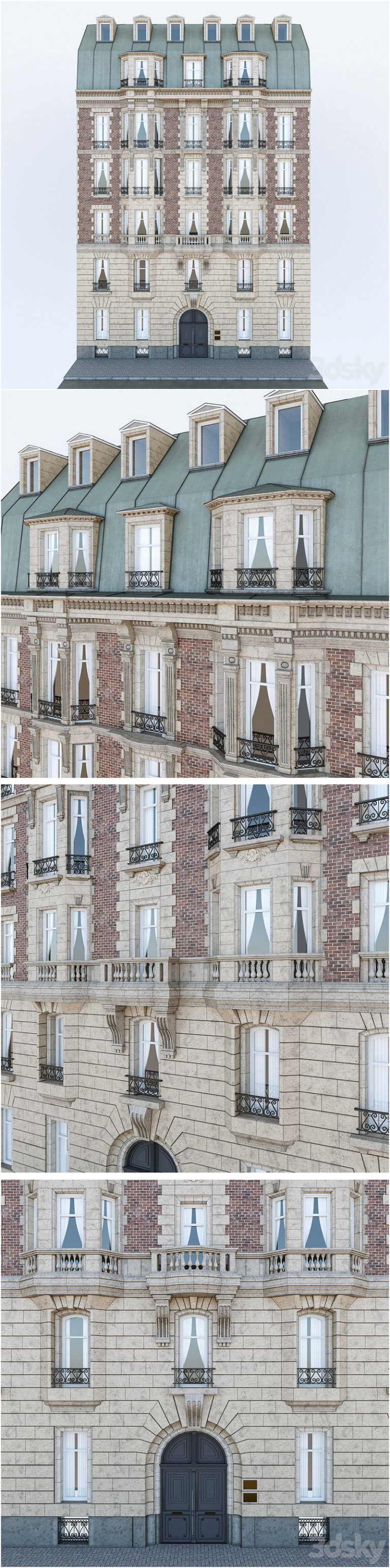 Desire FX 3d models | Facade French building – 3D Model