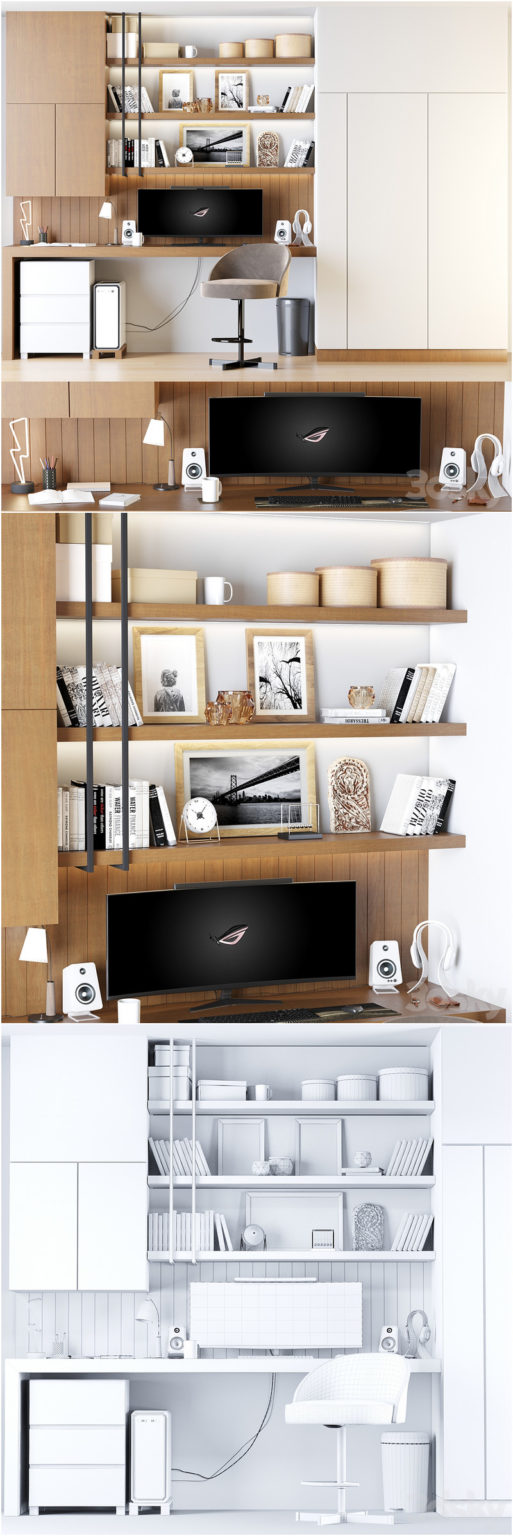 Desire FX 3d models | Home Office Set – 3D Model